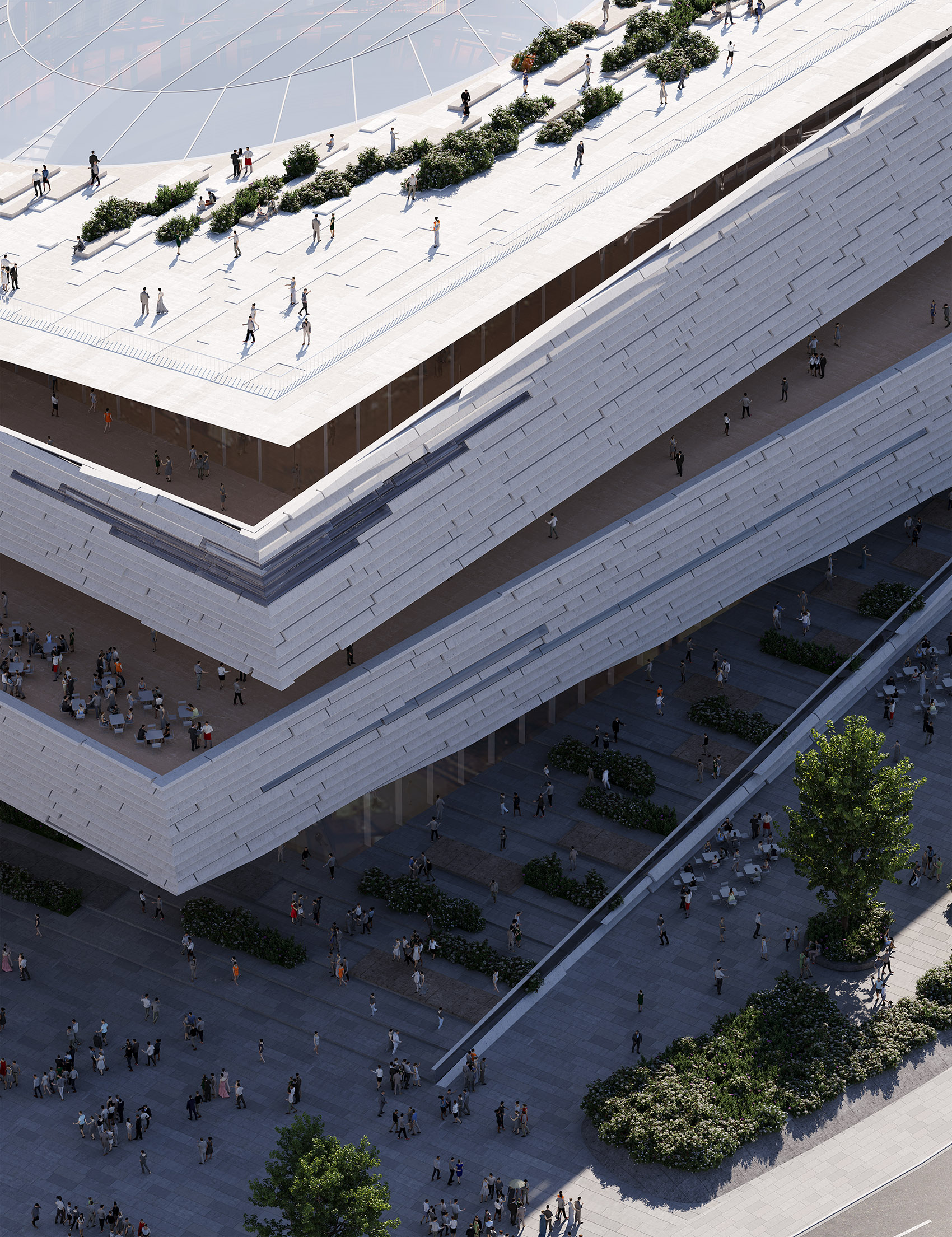 Competition Proposal for New Wuhan Library by Cook Haffner Architecture ...