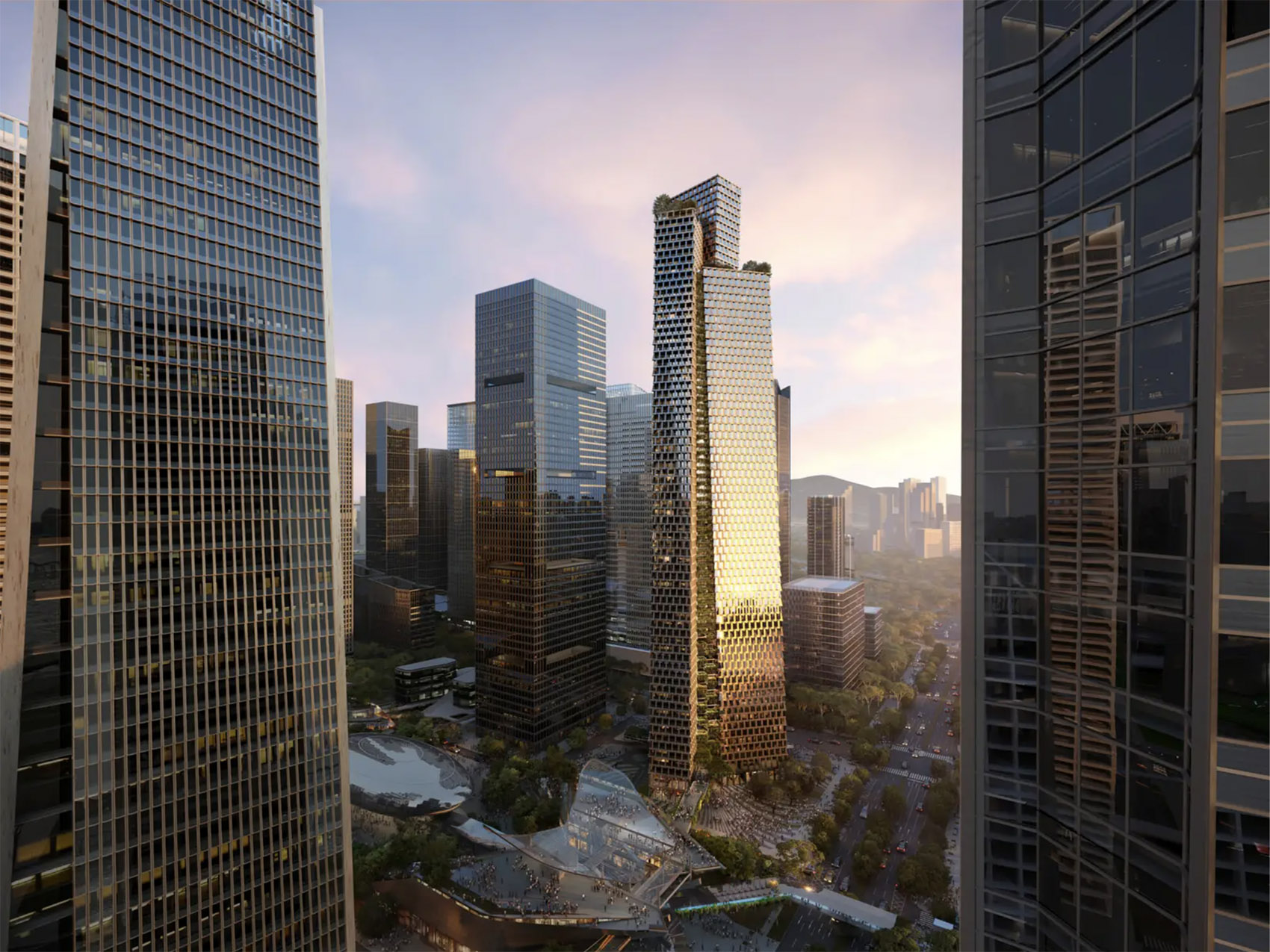 BIG Wins the Competition to Design Qianhai Prisma Towers in Shenzhen - 谷德设计网