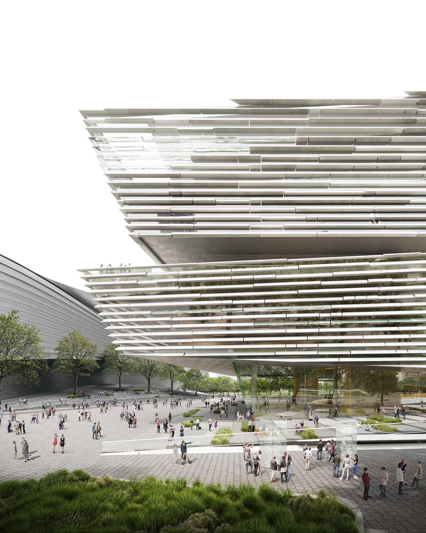 Competition Proposal for New Wuhan Library by Cook Haffner Architecture ...