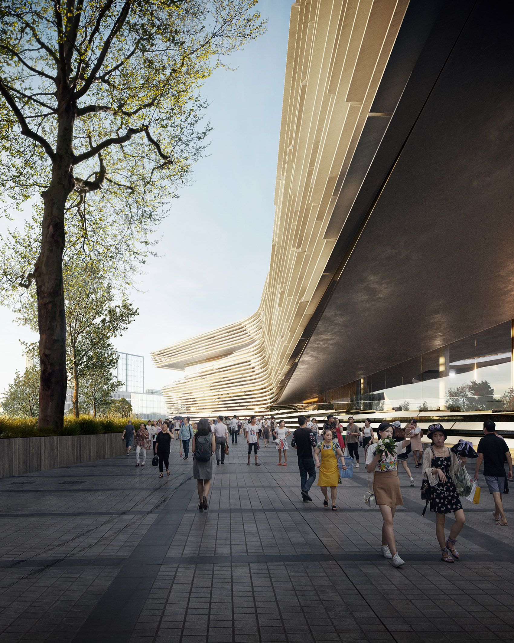 Competition Proposal for New Wuhan Library by Cook Haffner Architecture Platform + Beijing ...