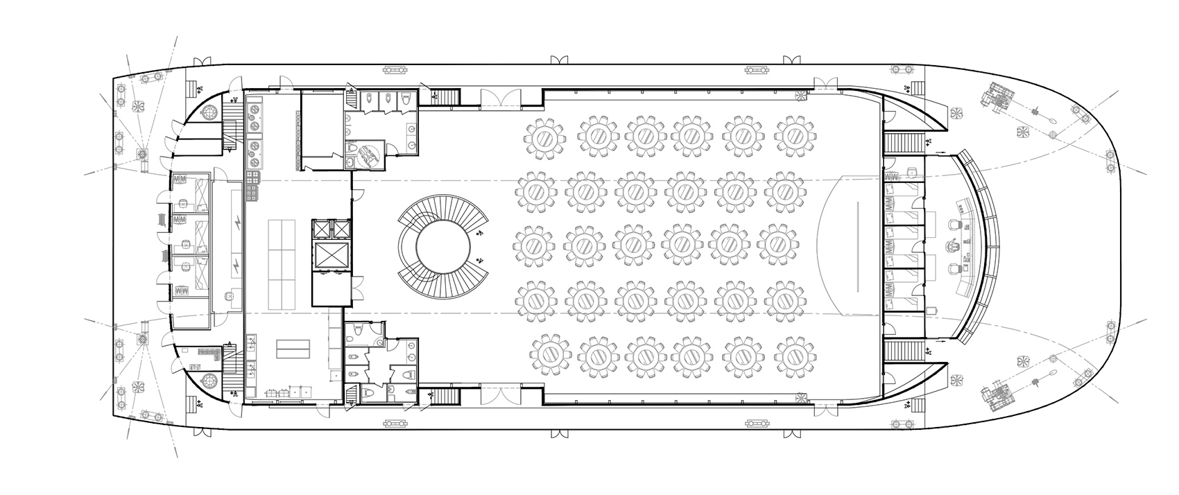 Yangtze River wedding cruise ship appearance design by School of Architecture and Urban Planning ...