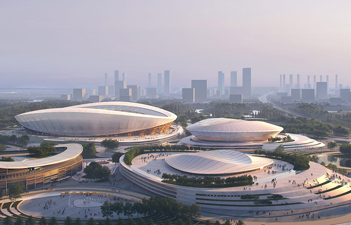 gmp wins competition for the Wuxi Olympic Sports Center - 谷德设计网