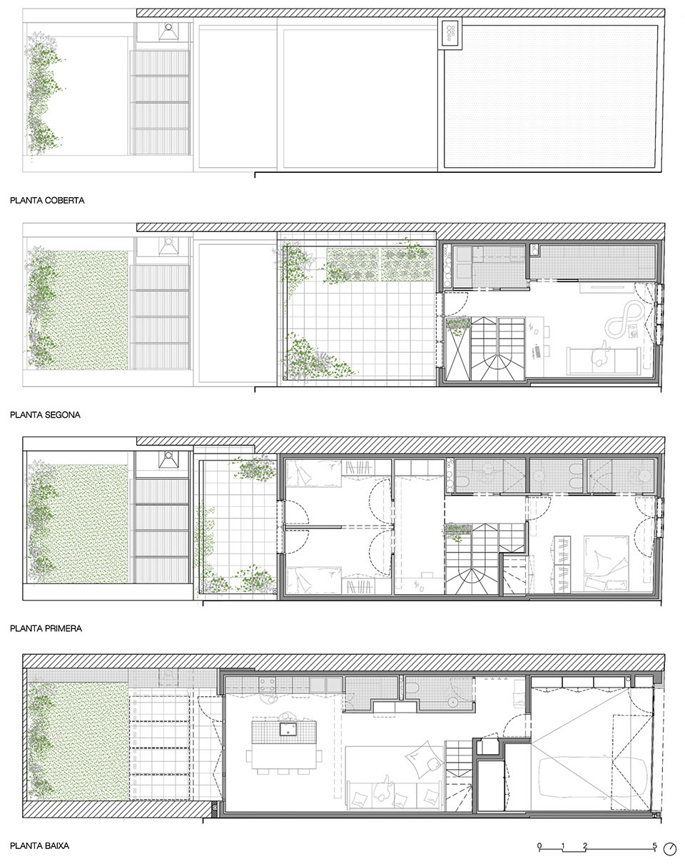 100JOA New construction of a row house in Mataró by Vallribera Noray ...