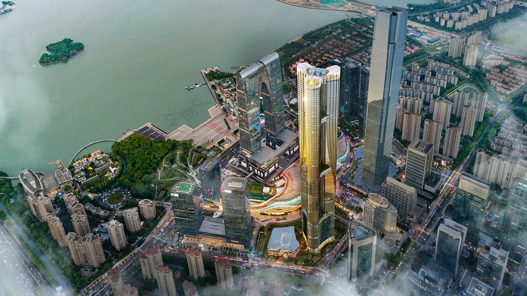 SOM Designs Petal-inspired Apartment Tower in Suzhou, China - 谷德设计网