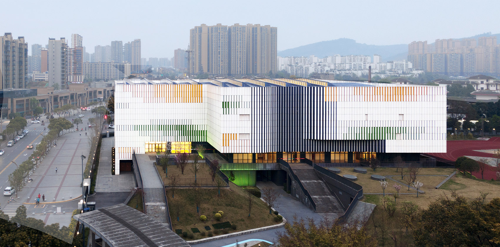 Longquan High School Gymnasium, China by China Southwest Architectural ...
