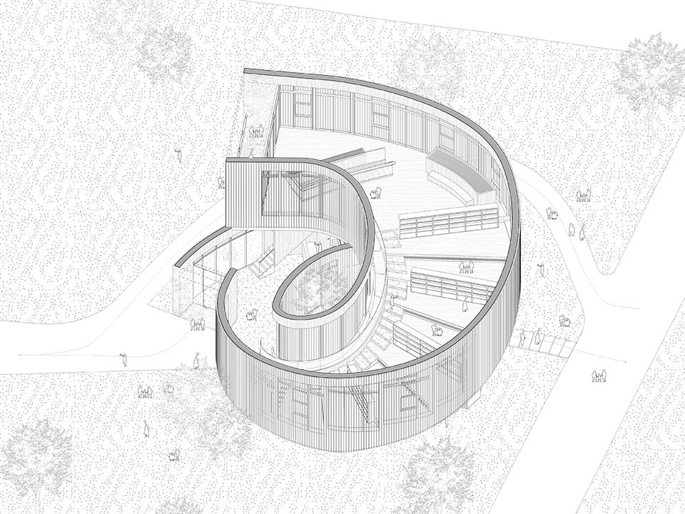 Serpentine Bookhouse, China by ATELIER XI - 谷德设计网