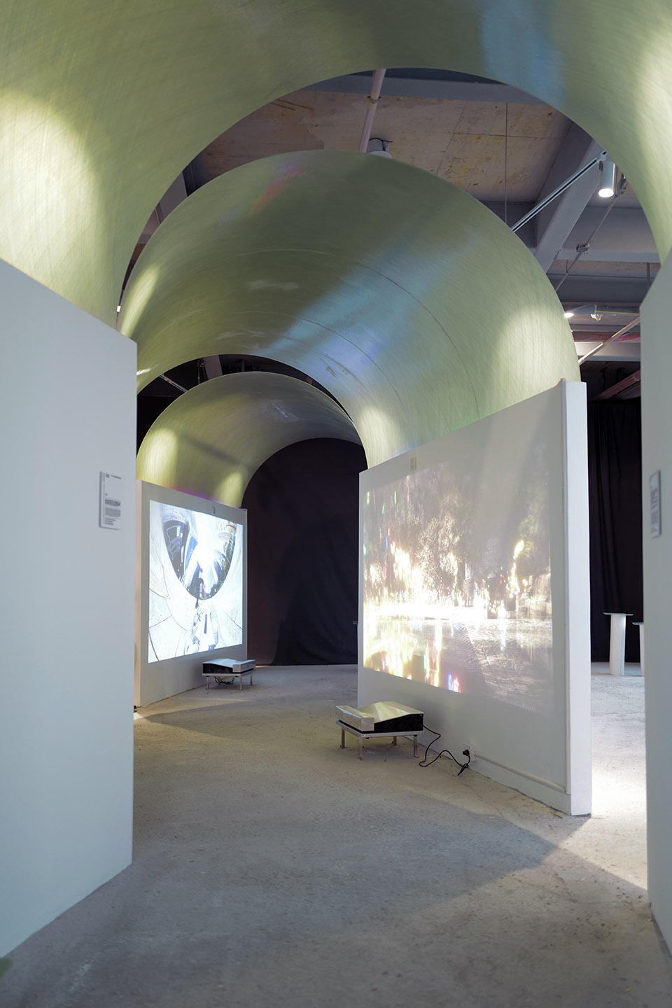 Two installation: “Dense City” and “Drawing an architectural ...