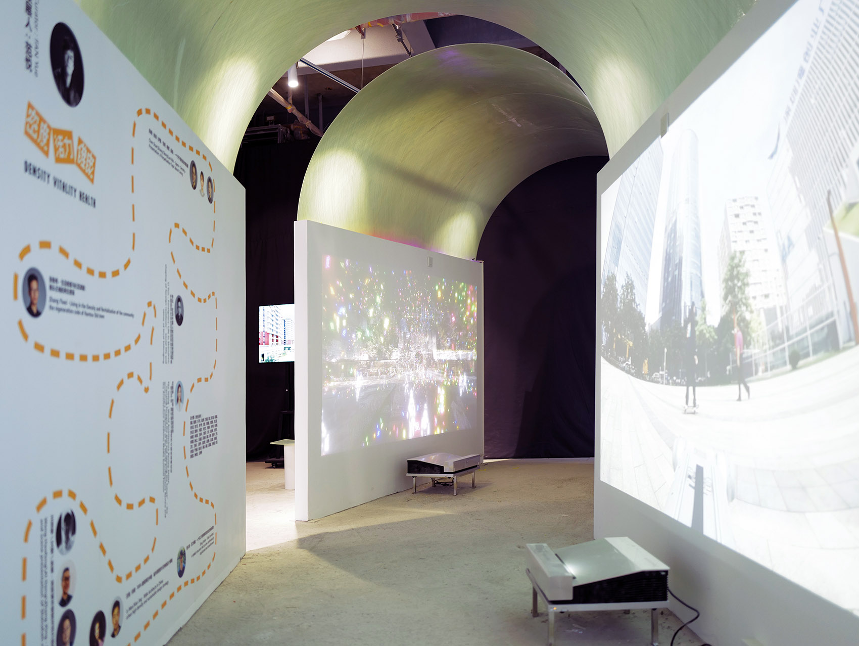 Two installation: “Dense City” and “Drawing an architectural ...