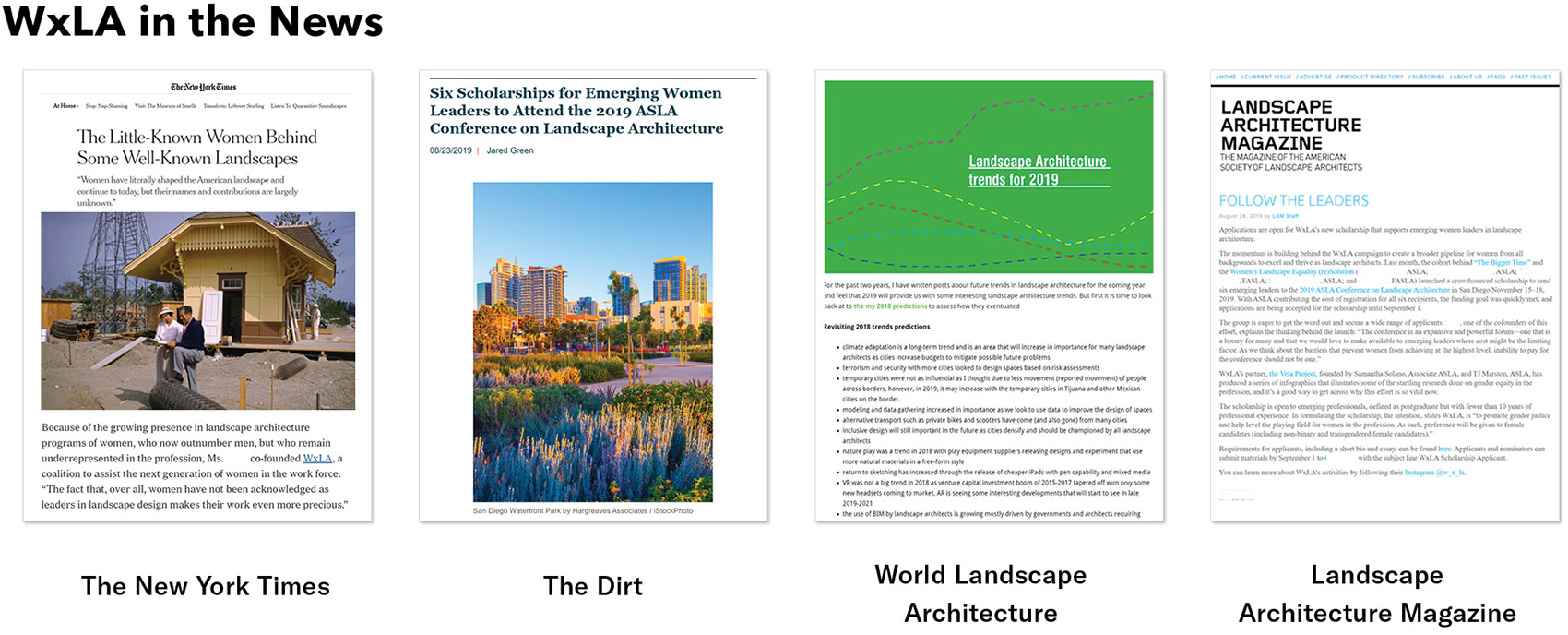 2021 ASLA COMMUNICATIONS AWARD OF HONOR: WxLA – Champions for Equality ...