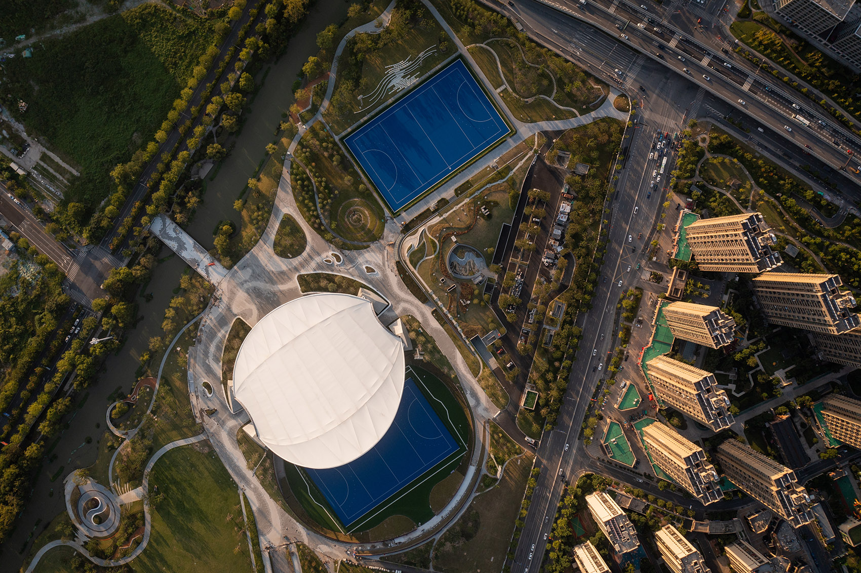 Hangzhou Canal Asian Games Park by ZIAD + ARCHI-TECTONICS - 谷德设计网