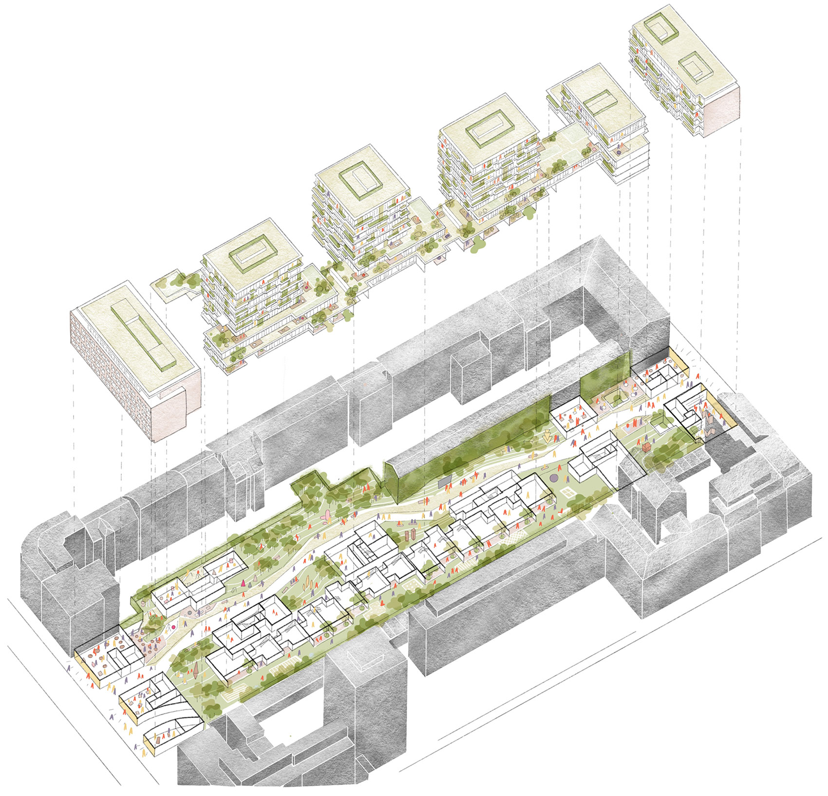 Residential Block Park Kneževa by 3LHD - 谷德设计网
