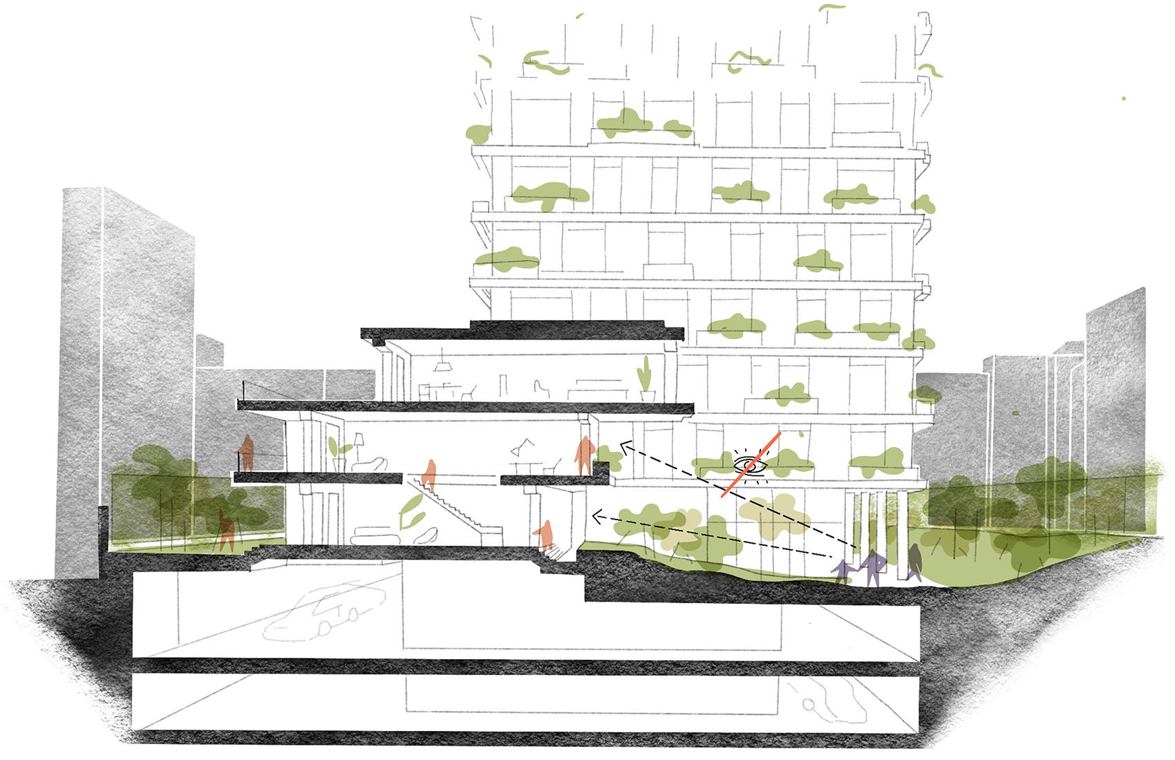 Residential Block Park Kneževa by 3LHD - 谷德设计网