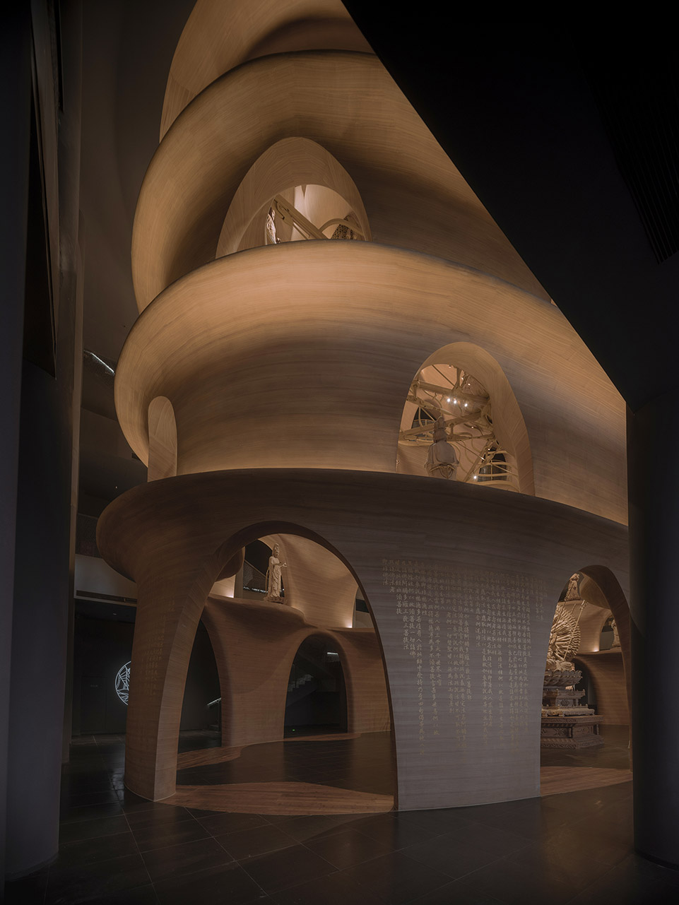 Zushan·Ji Xin Monastery·Wood Buddha Statue Museum by Archstudio - 谷德设计网