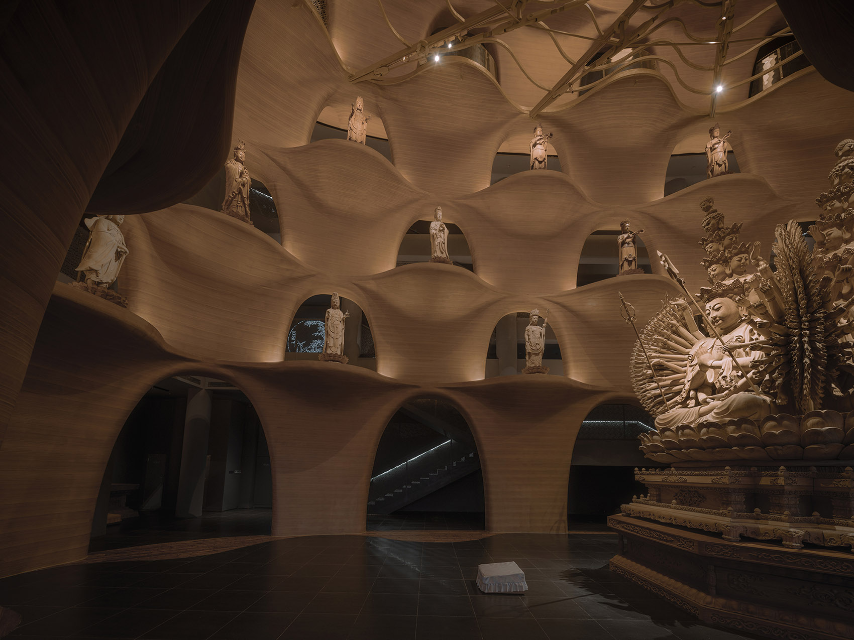 Zushan·Ji Xin Monastery·Wood Buddha Statue Museum by Archstudio - 谷德设计网