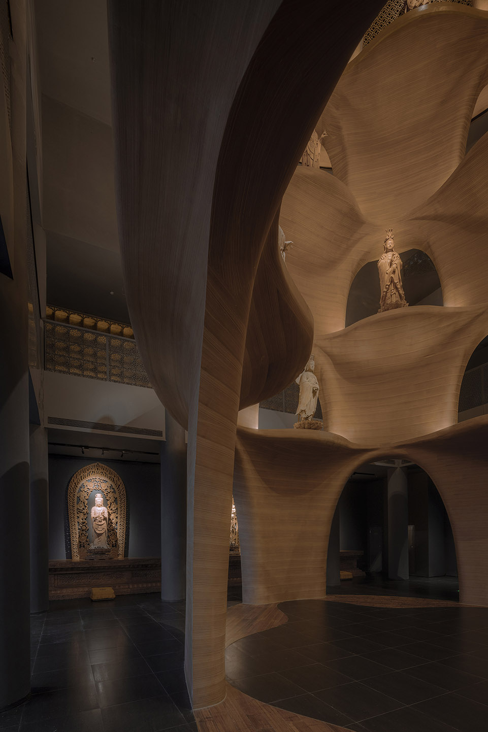 Zushan·Ji Xin Monastery·Wood Buddha Statue Museum by Archstudio - 谷德设计网
