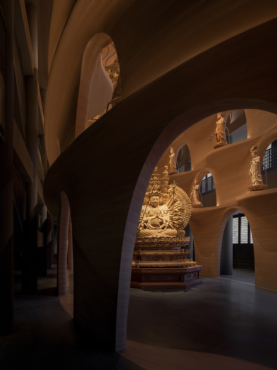 Zushan·Ji Xin Monastery·Wood Buddha Statue Museum by Archstudio - 谷德设计网