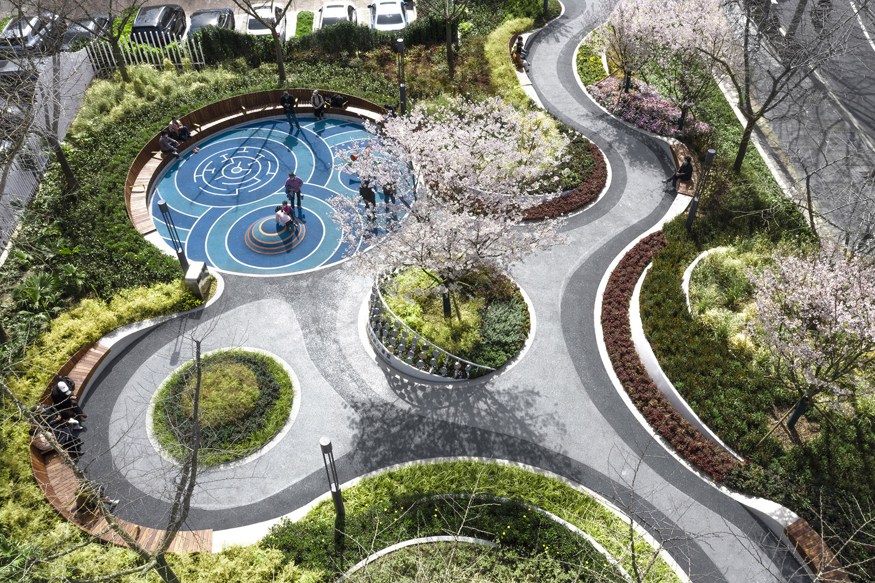 Shanghai Jingxin Pocket Park, China by U+ Design Lab - 谷德设计网