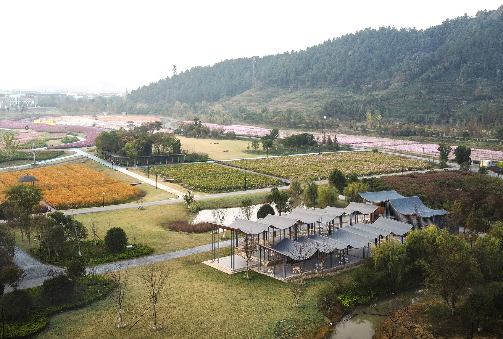 Jingshan Flower Sea Tent Pavilion by Zhejiang A&F University Landscape ...