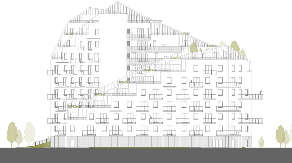 Trendo11 – Terraced Residential Building in Budapest by LAB5 architects ...