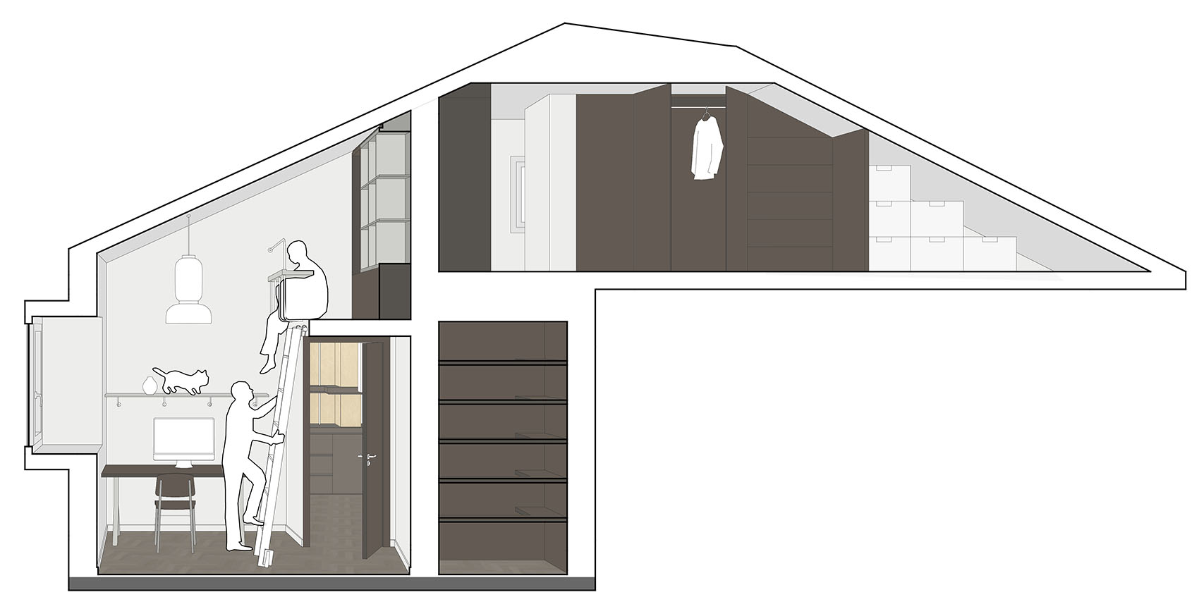 Duplex Apartment with Vertical Circulation by Qisi Design - 谷德设计网