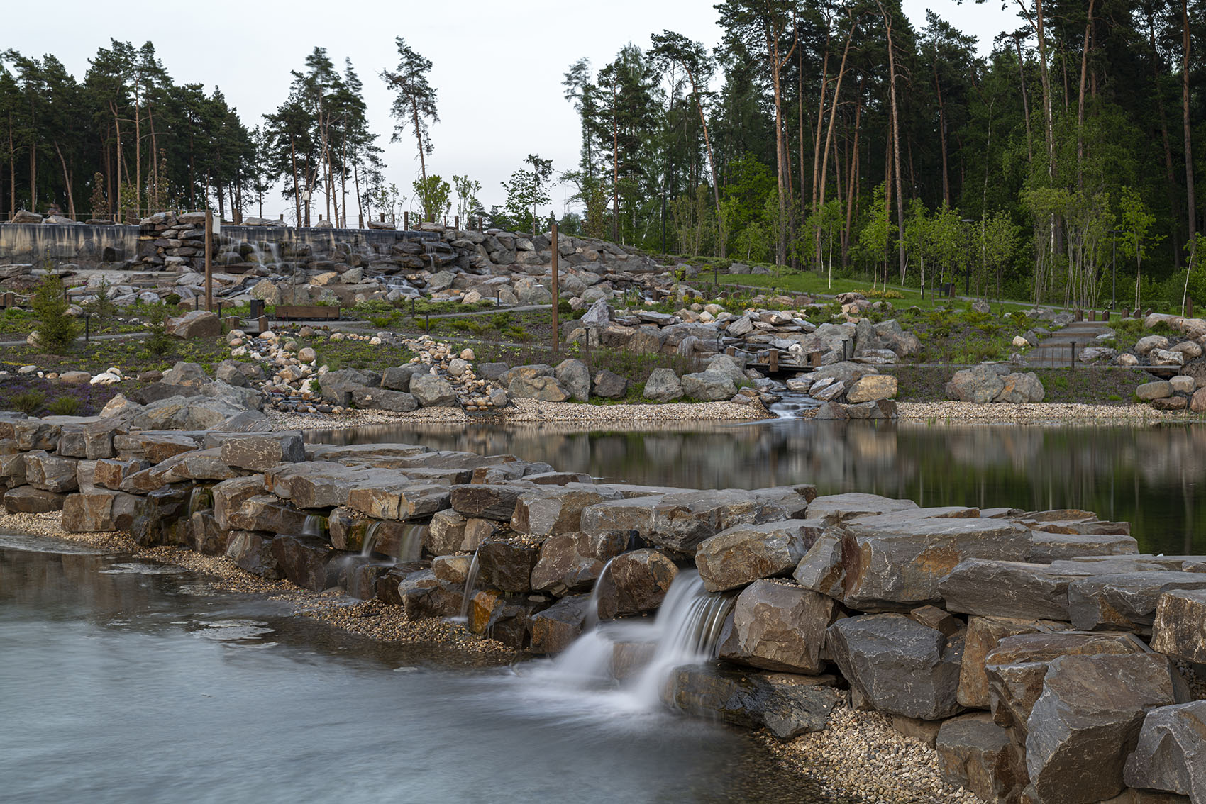 Malevich Park waterfall by Basis architectural bureau - 谷德设计网
