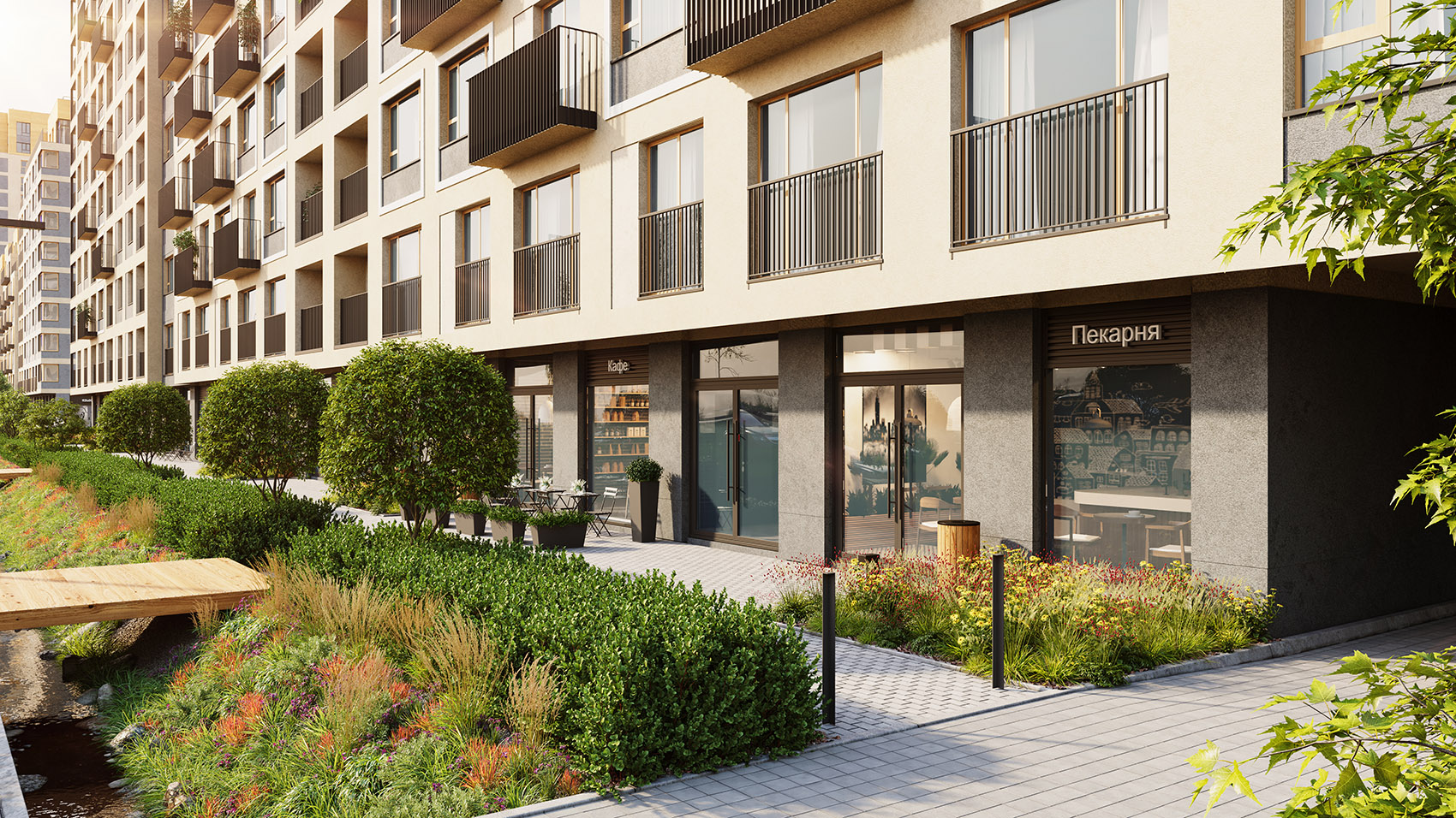 Water management system in modern residential areas by Brusnika - 谷德设计网