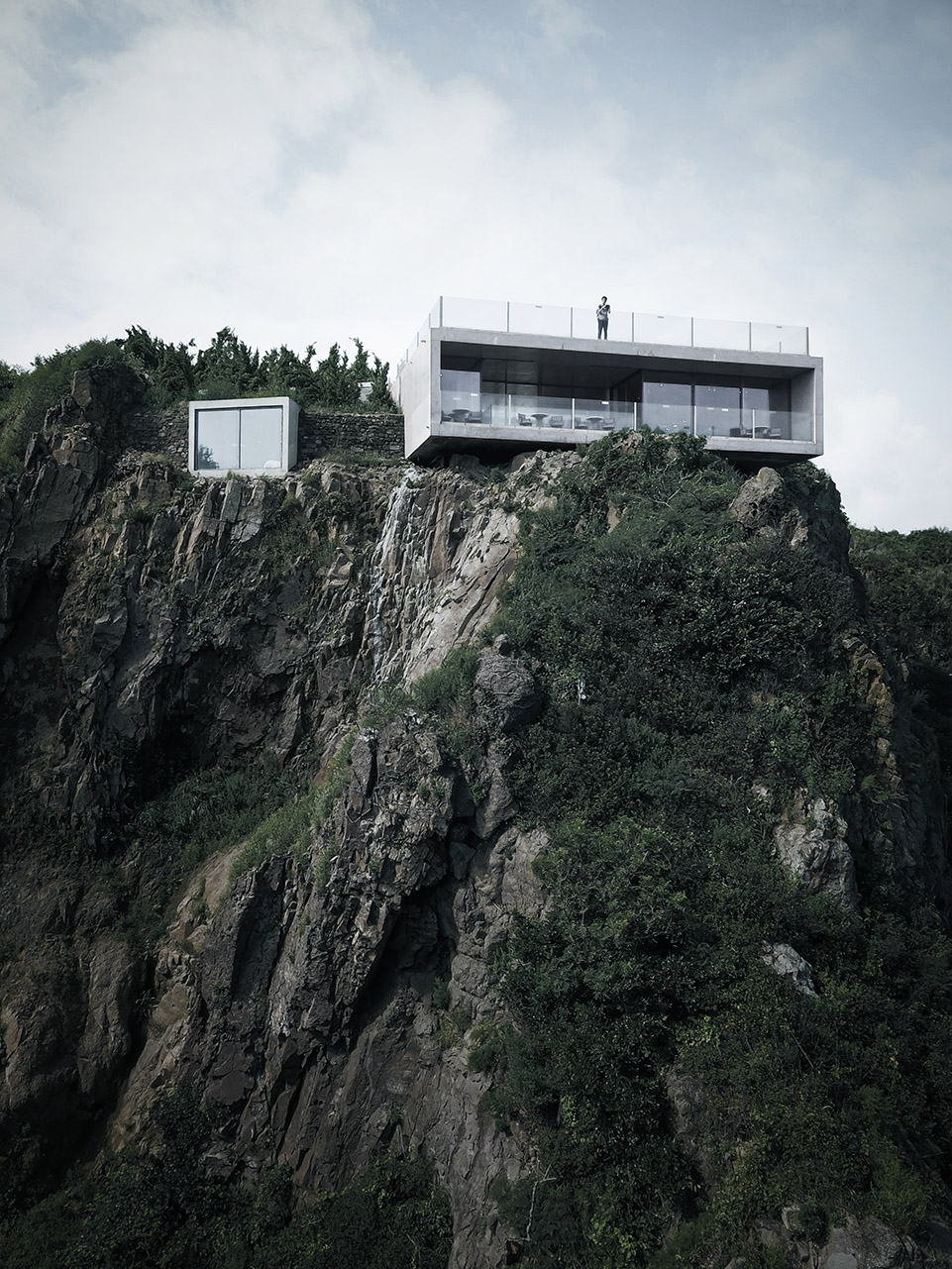Cliff Café and Tower House by Trace Architecture Office (TAO) - 谷德设计网