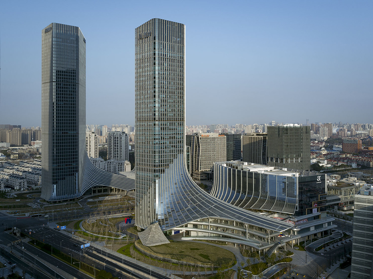 Shanghai West Bund International AI Tower &Plaza by Nikken Sekkei Ltd ...