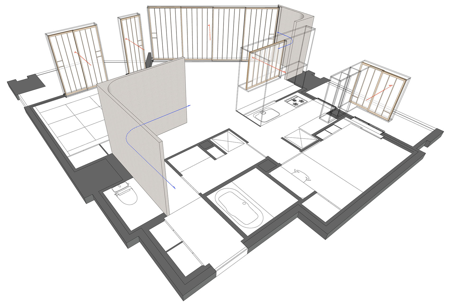 Benten Apartment by Shimpei Oda Architect’s Office + Randi Marie Jensen ...