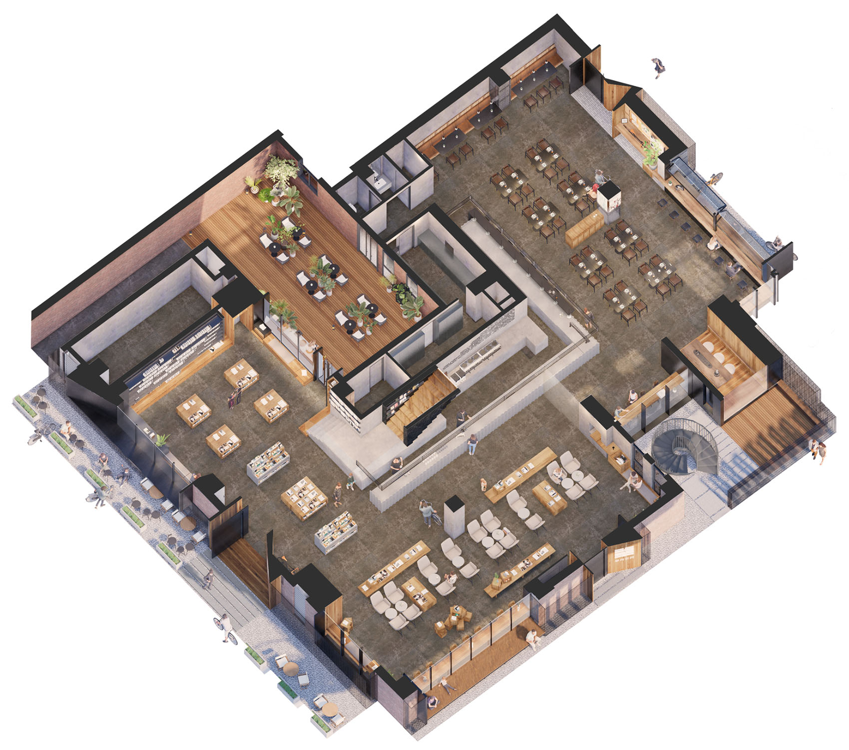 TANKO One Way Space and the 13th Bistro by BUZZ Architects - 谷德设计网