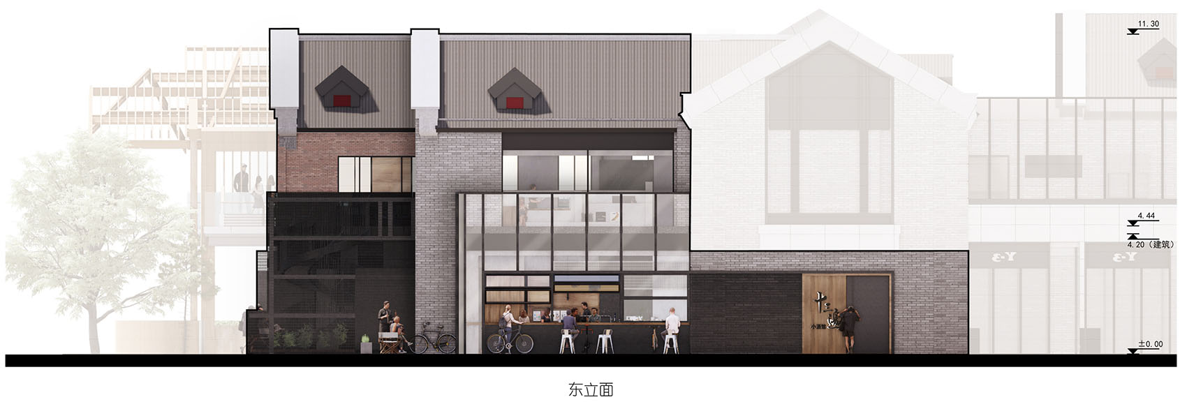 TANKO One Way Space and the 13th Bistro by BUZZ Architects - 谷德设计网