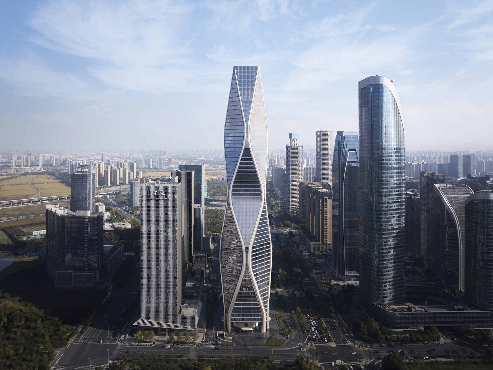 Hangzhou Wangchao Center, China by SOM - 谷德设计网