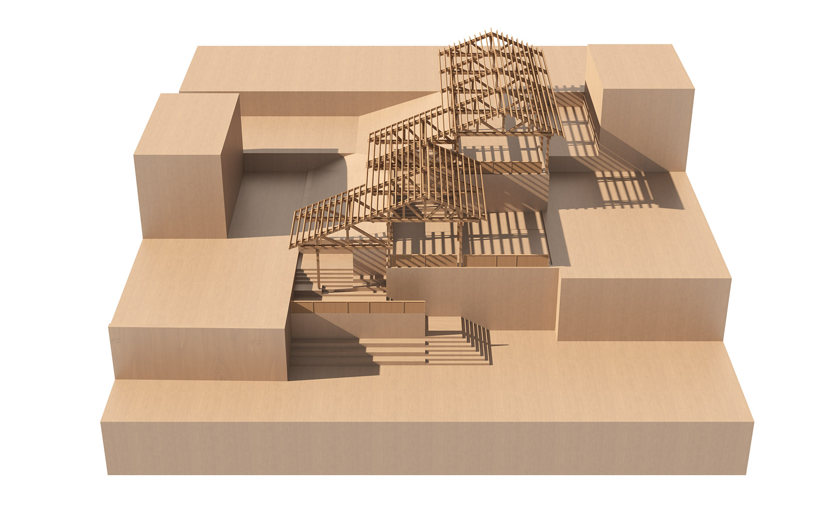 Continuous Roof – Wooden Structure in Dongyang Village by Galaxy Arch ...