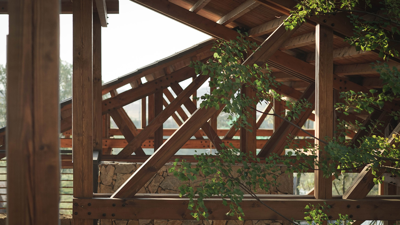 Continuous Roof – Wooden Structure in Dongyang Village by Galaxy Arch ...