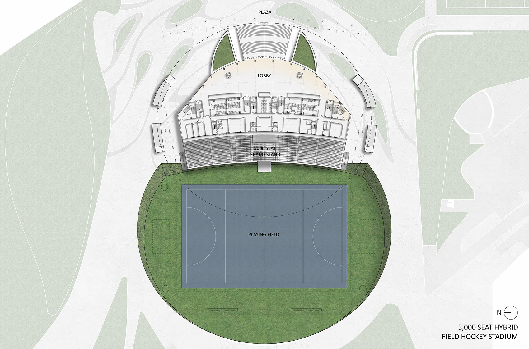 Field Hockey Stadium by Archi-Tectonics - 谷德设计网
