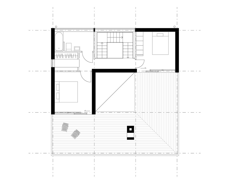 Nine square grid house by Westblom Krasse Arkitektkontor - 谷德设计网