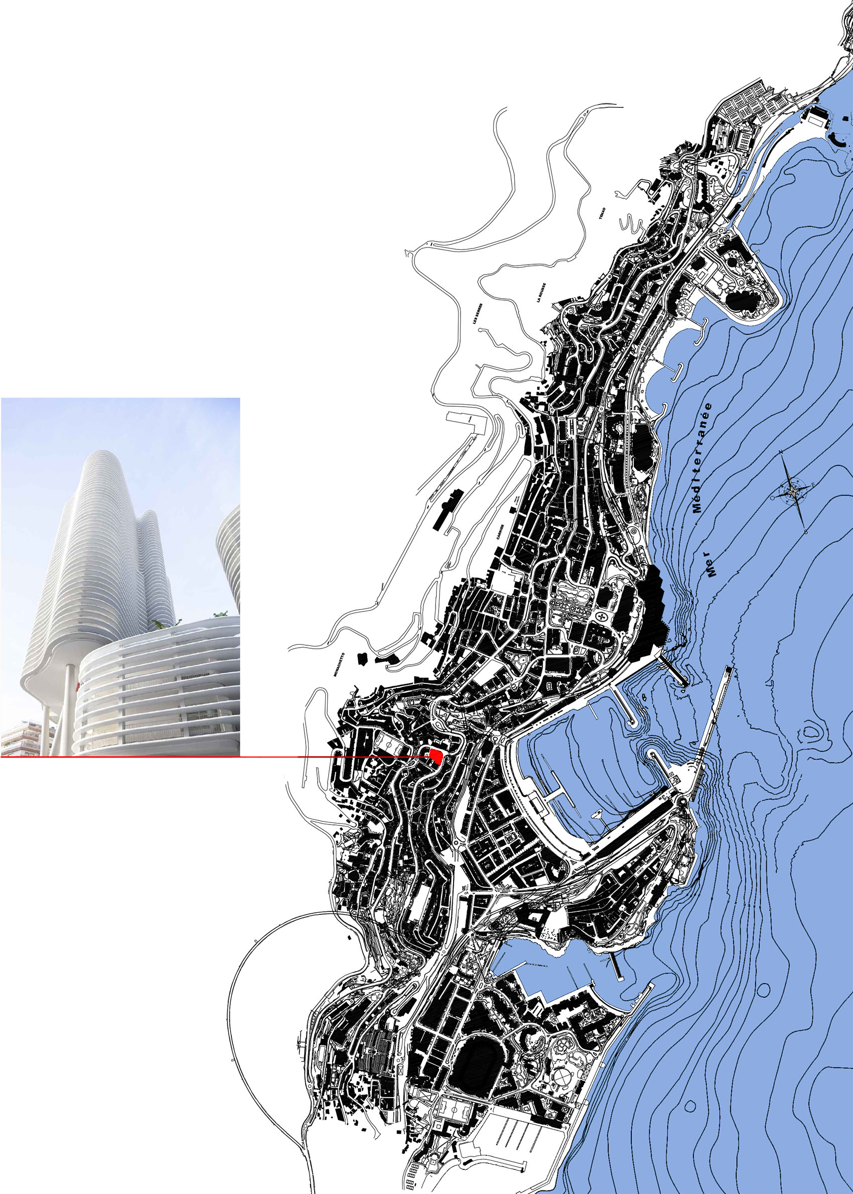Honoria Tower in Monaco by Jean Pierre Lott Architecte - 谷德设计网