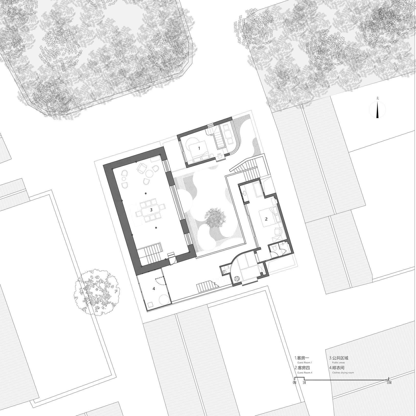 An inward micro courtyard, China by Edge Architect - 谷德设计网