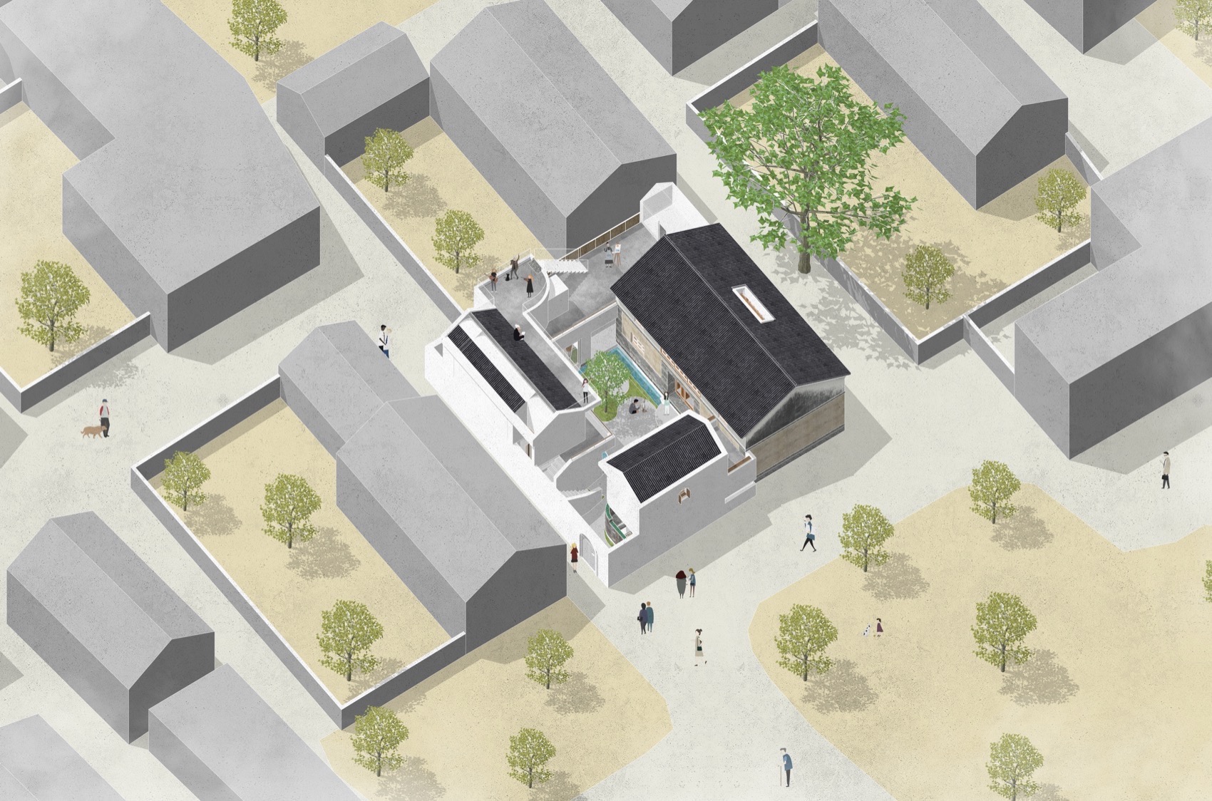 An inward micro courtyard, China by Edge Architect - 谷德设计网