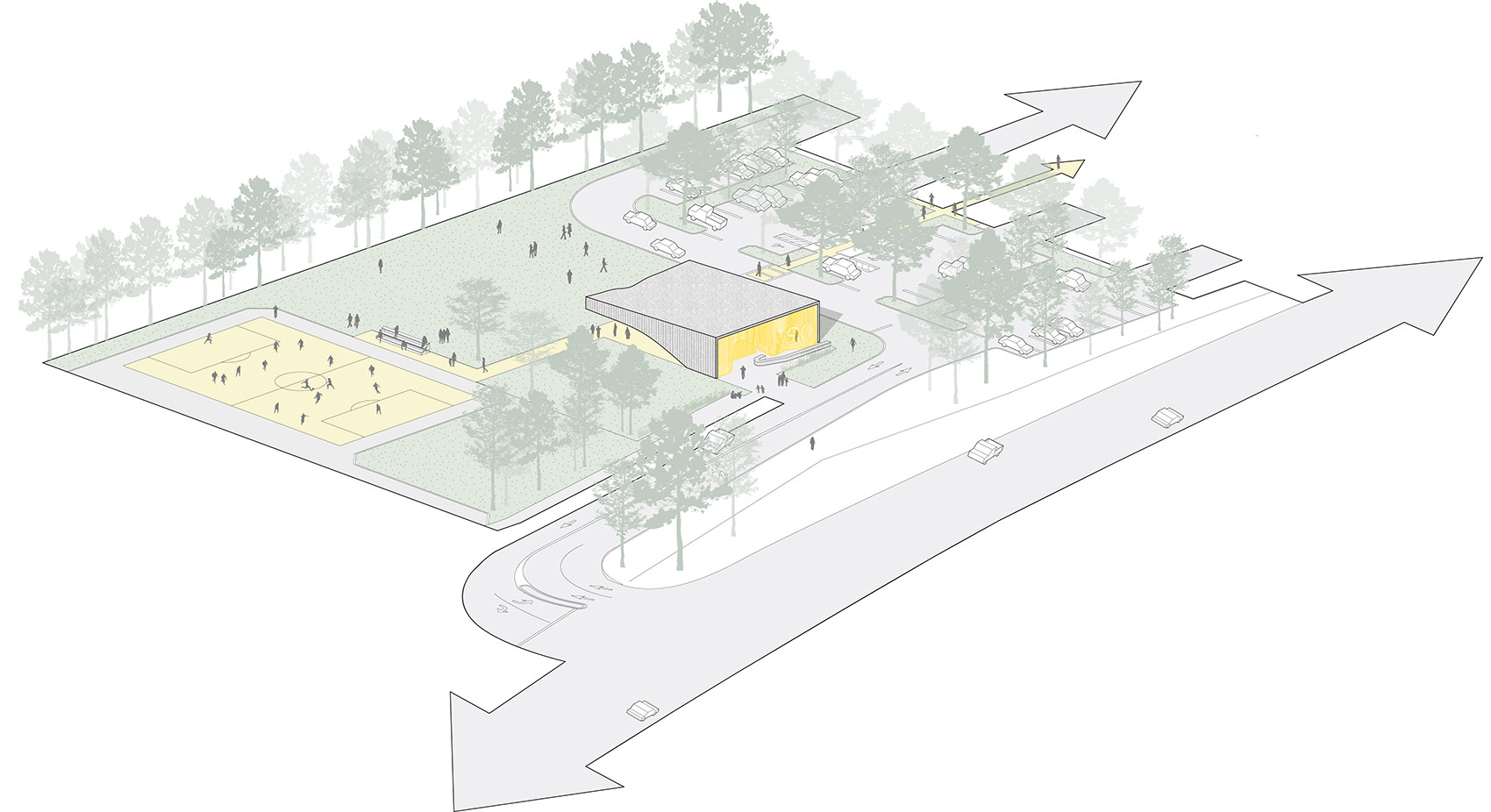 Youth Sports Complex Field house by Brooks + Scarpa - 谷德设计网