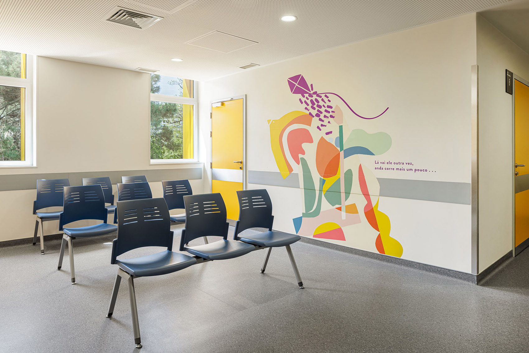 A colorful setting for the new Pediatric Ward of Hospital São João by ...