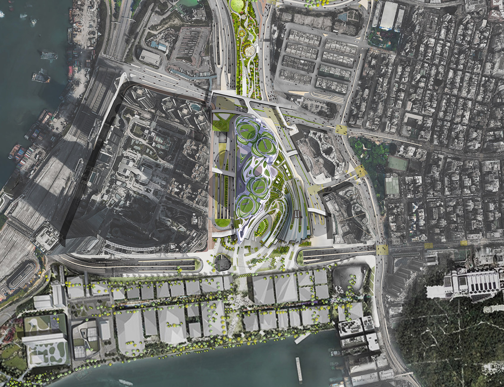 Hong Kong’s High Speed Rail West Kowloon Terminus by Zaha Hadid ...