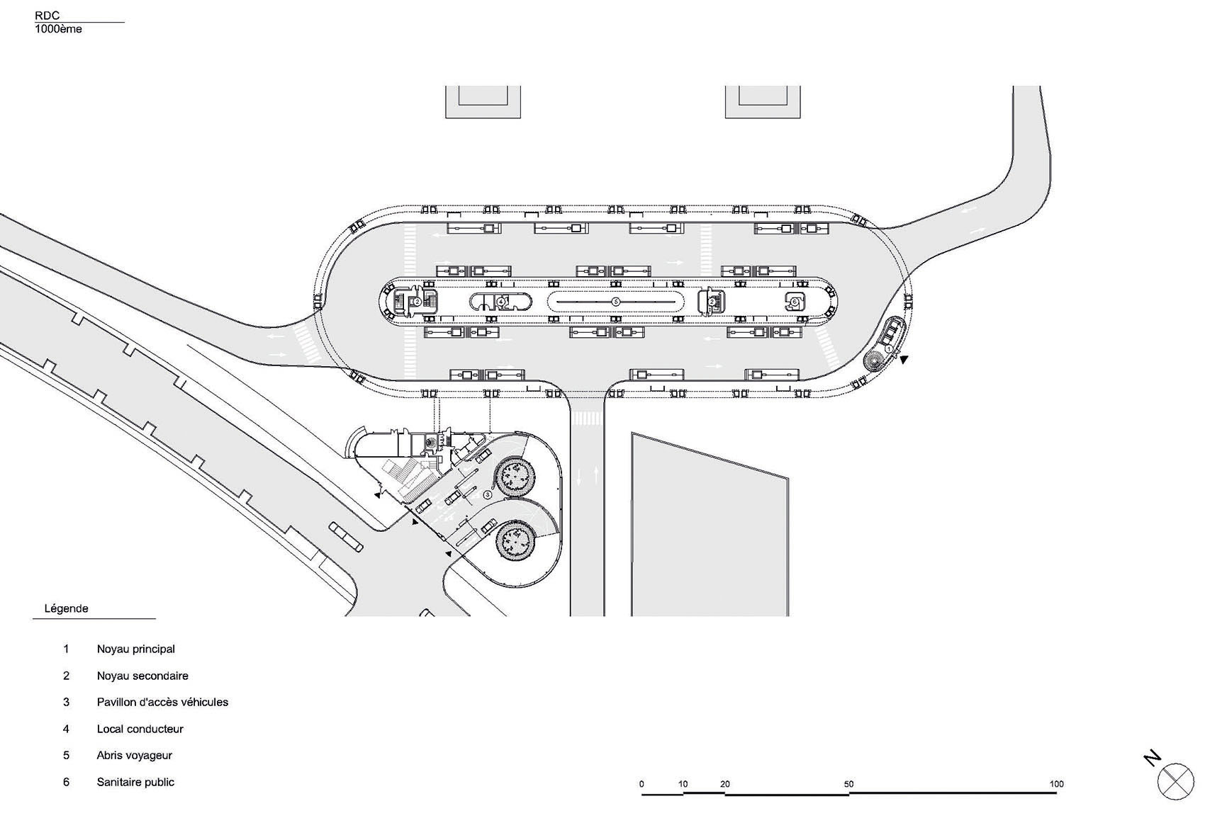 Park and ride and bus station by ateliers O-S architectes - 谷德设计网