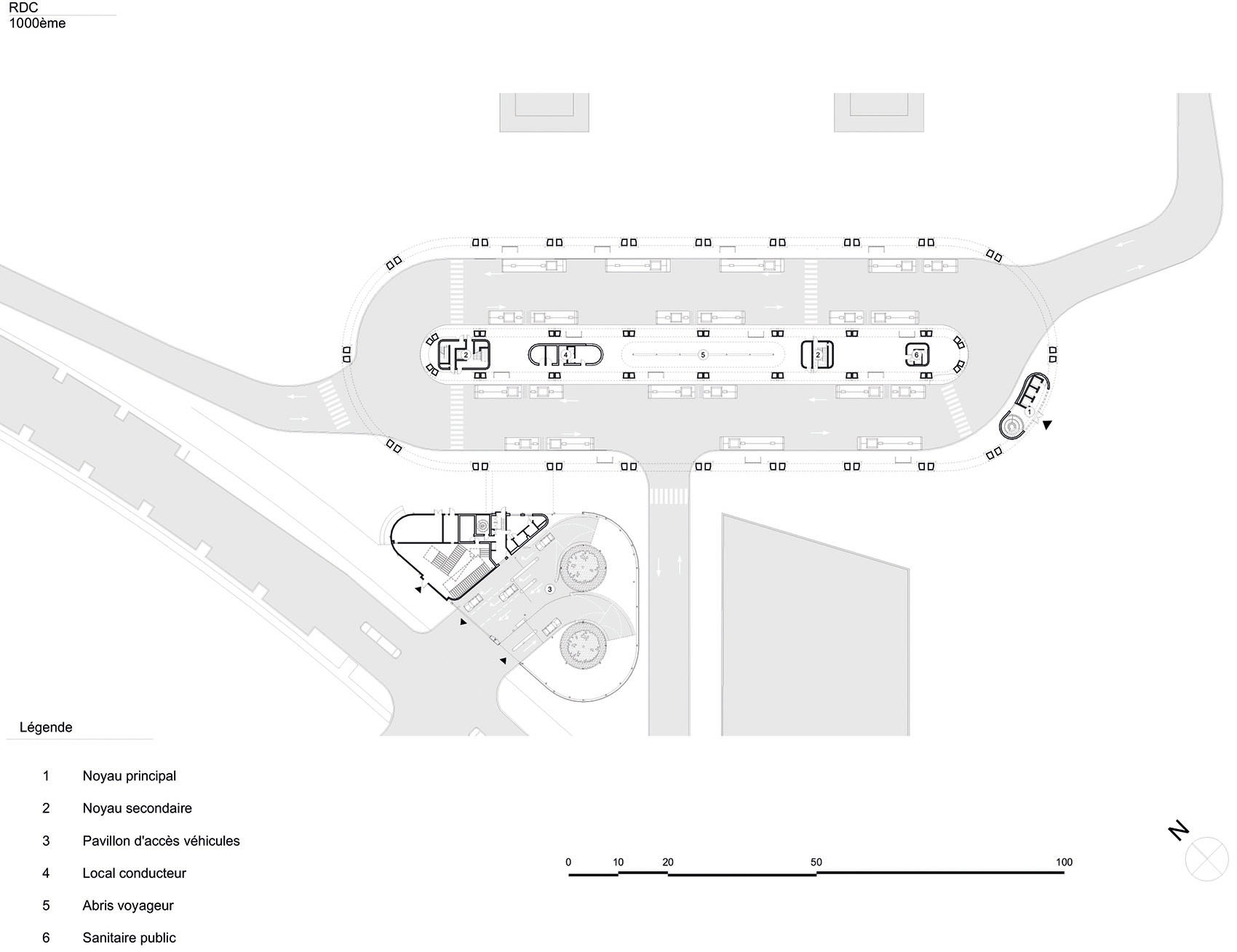 Park and ride and bus station by ateliers O-S architectes - 谷德设计网