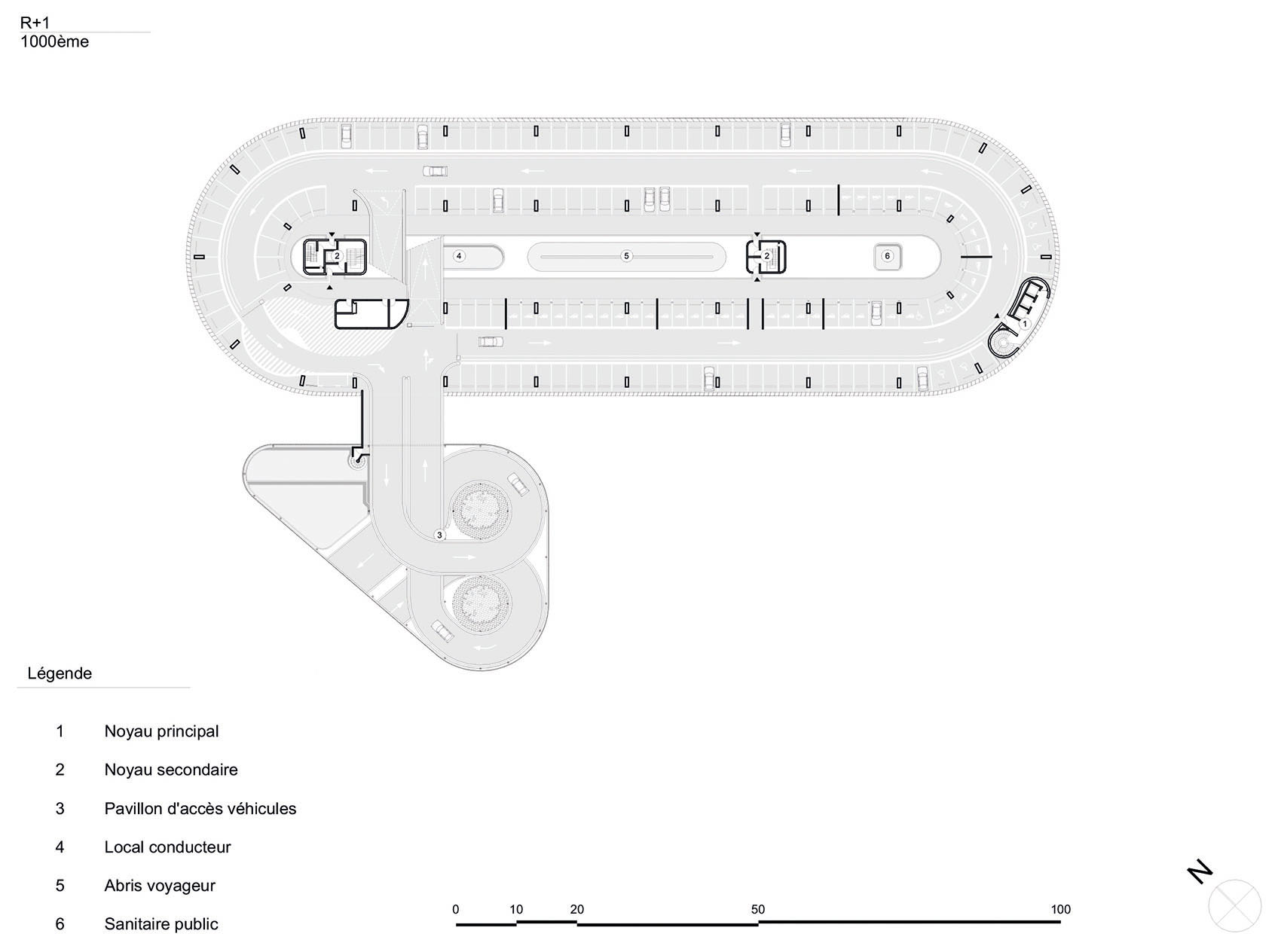 Park and ride and bus station by ateliers O-S architectes - 谷德设计网