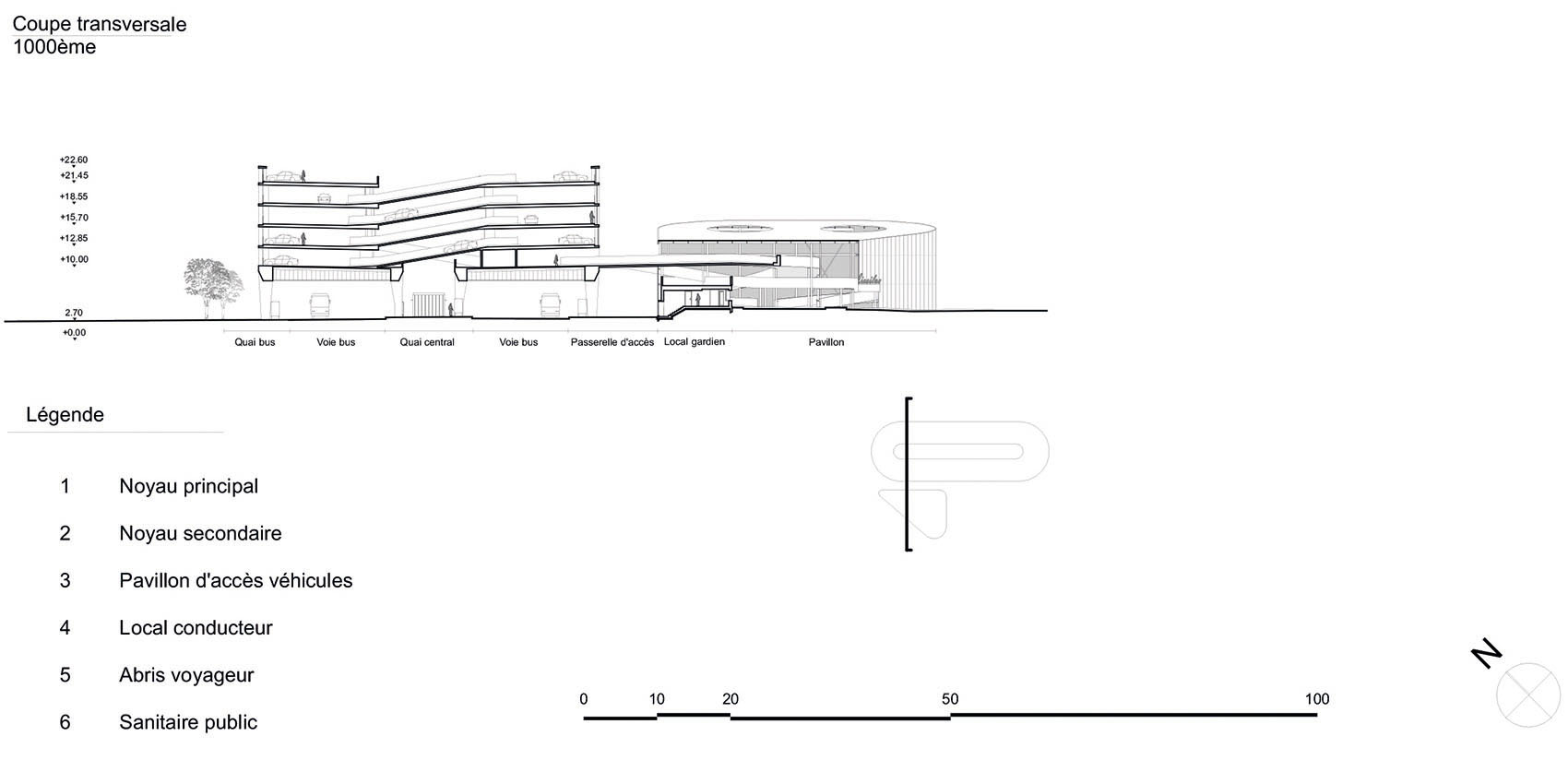 Park and ride and bus station by ateliers O-S architectes - 谷德设计网