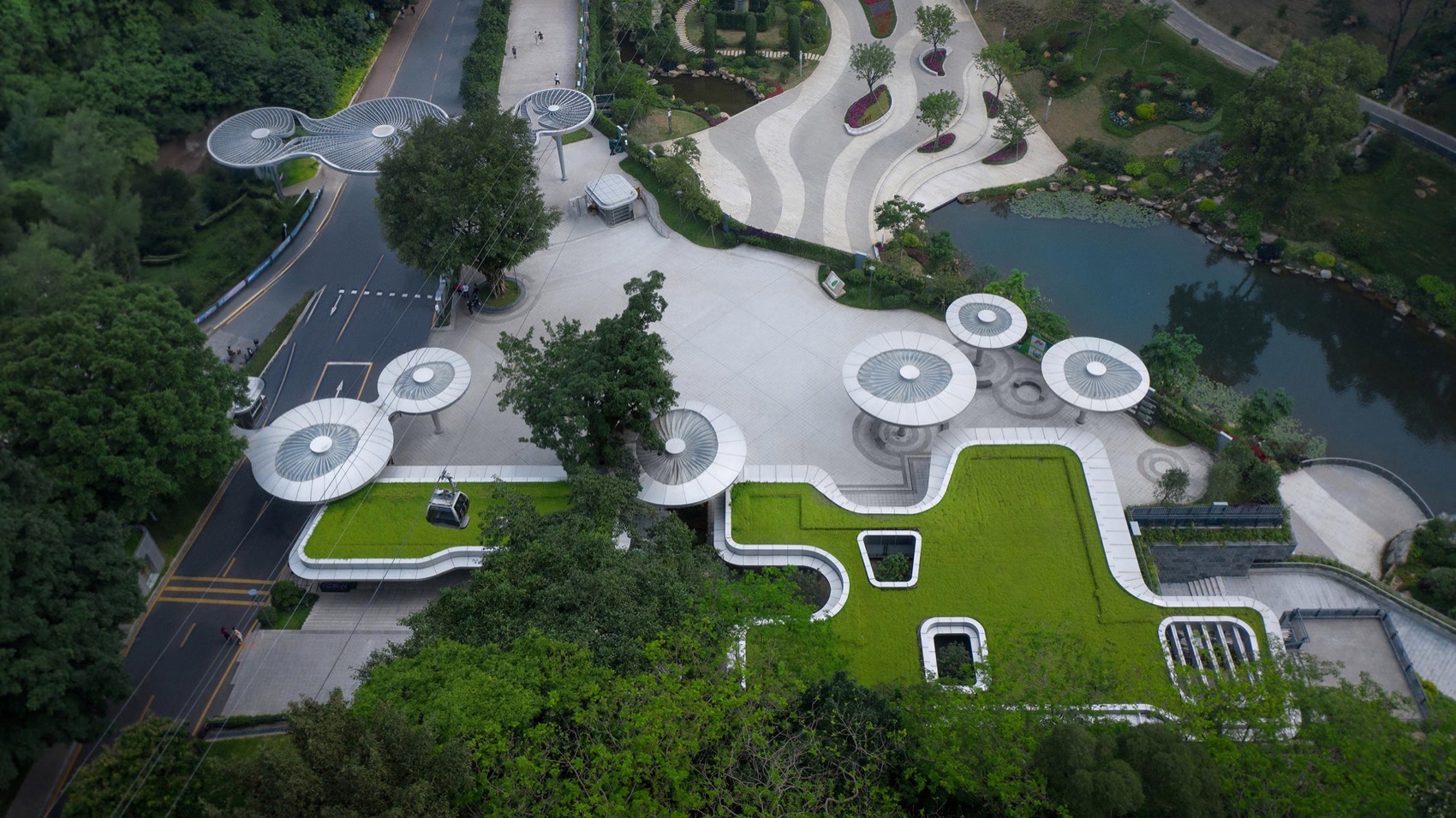 Yunshan Road South Distribution Square of Baiyun Mountain by SCAD - 谷德设计网