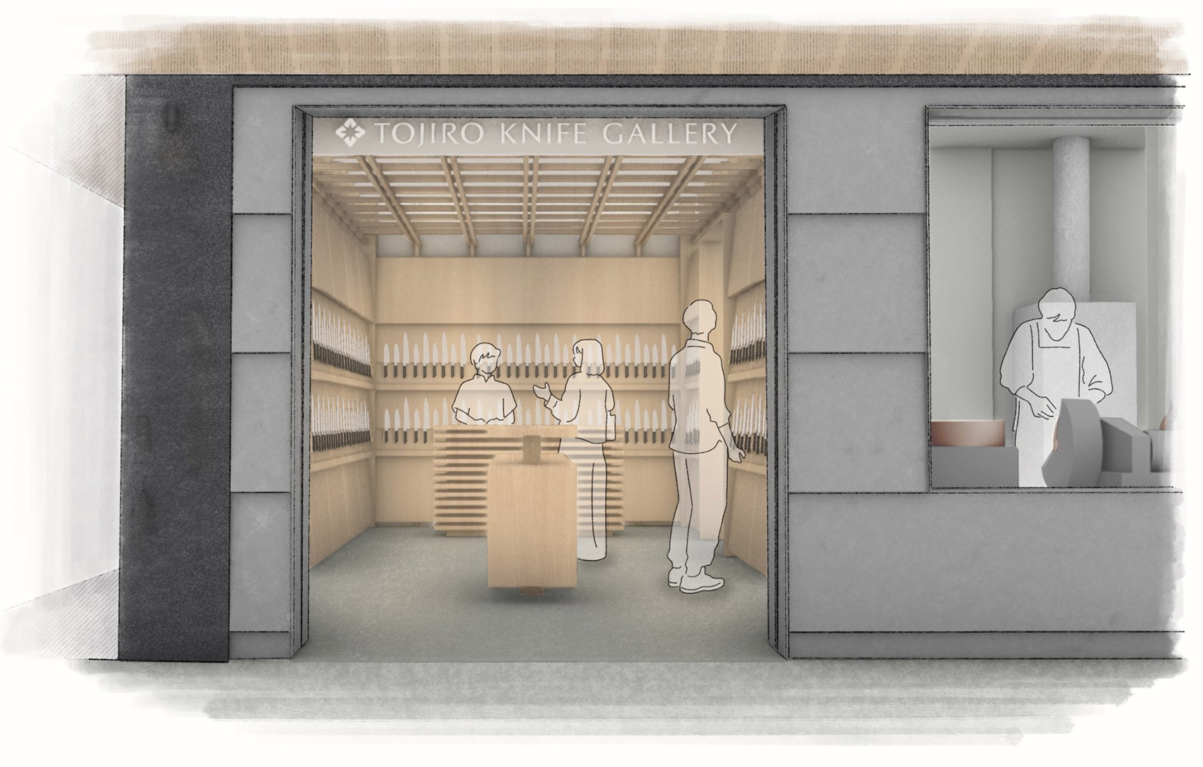 Tojiro Knife Gallery Osaka by KATATA YOSHIHITO DESIGN - 谷德设计网