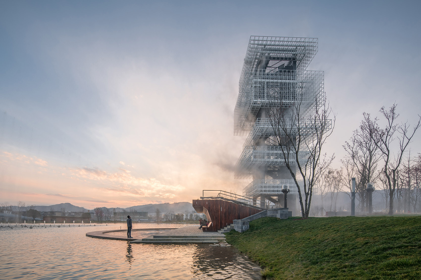 Youdian River Park System in Core Town Area by yǒu Landscape - 谷德设计网