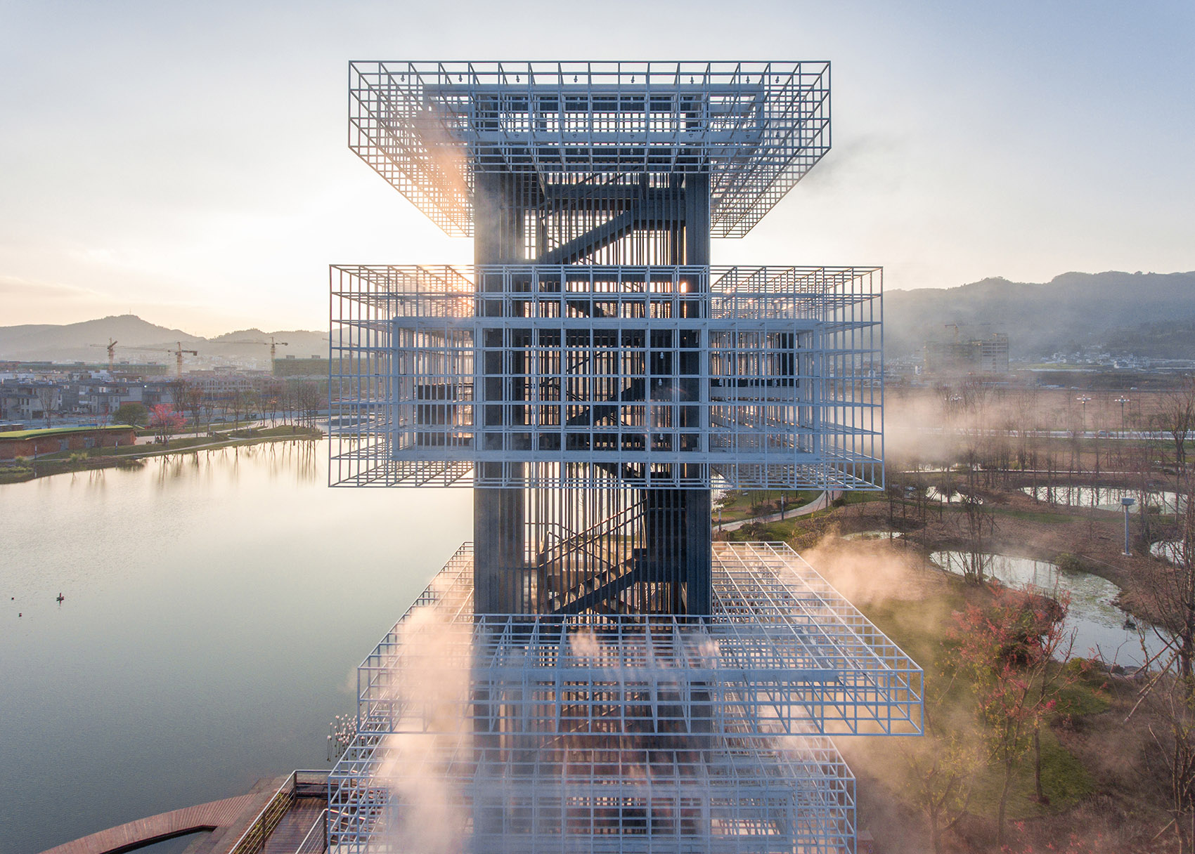 Youdian River Park System in Core Town Area by yǒu Landscape - 谷德设计网